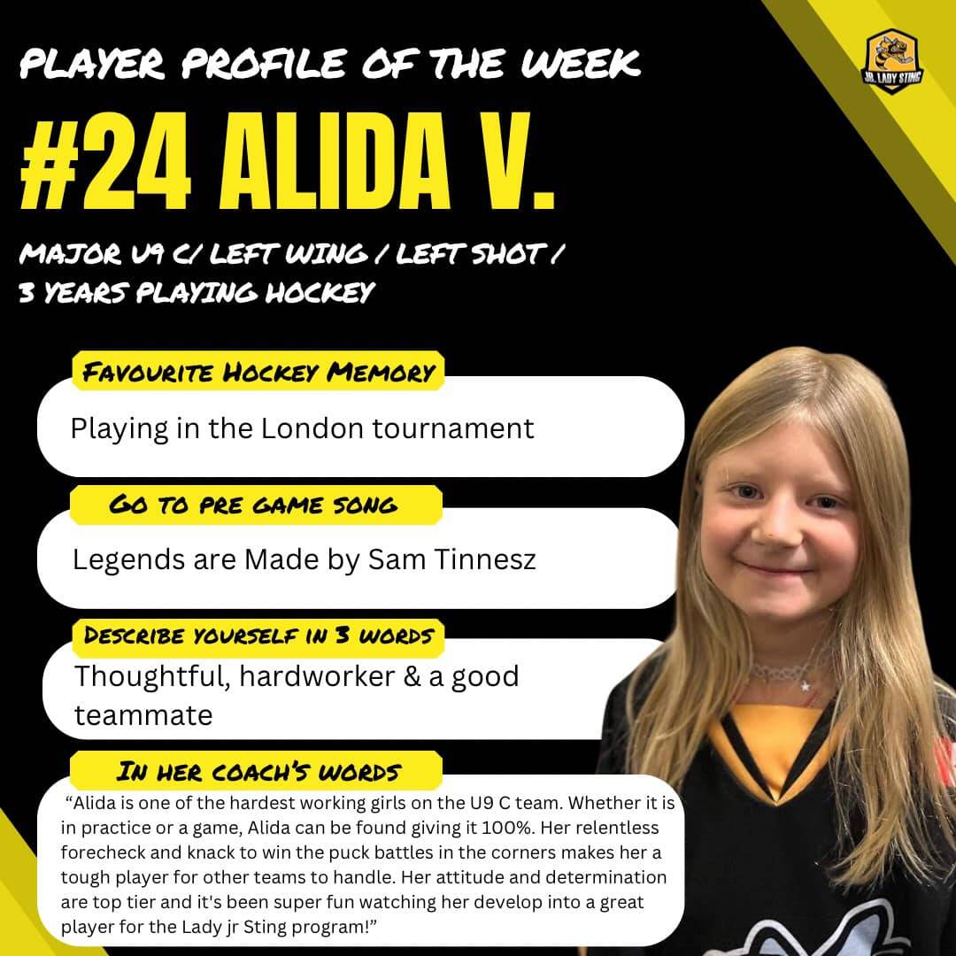 News > Player Profiles of the Week - Jan 2nd (Sarnia Jr Lady Sting)