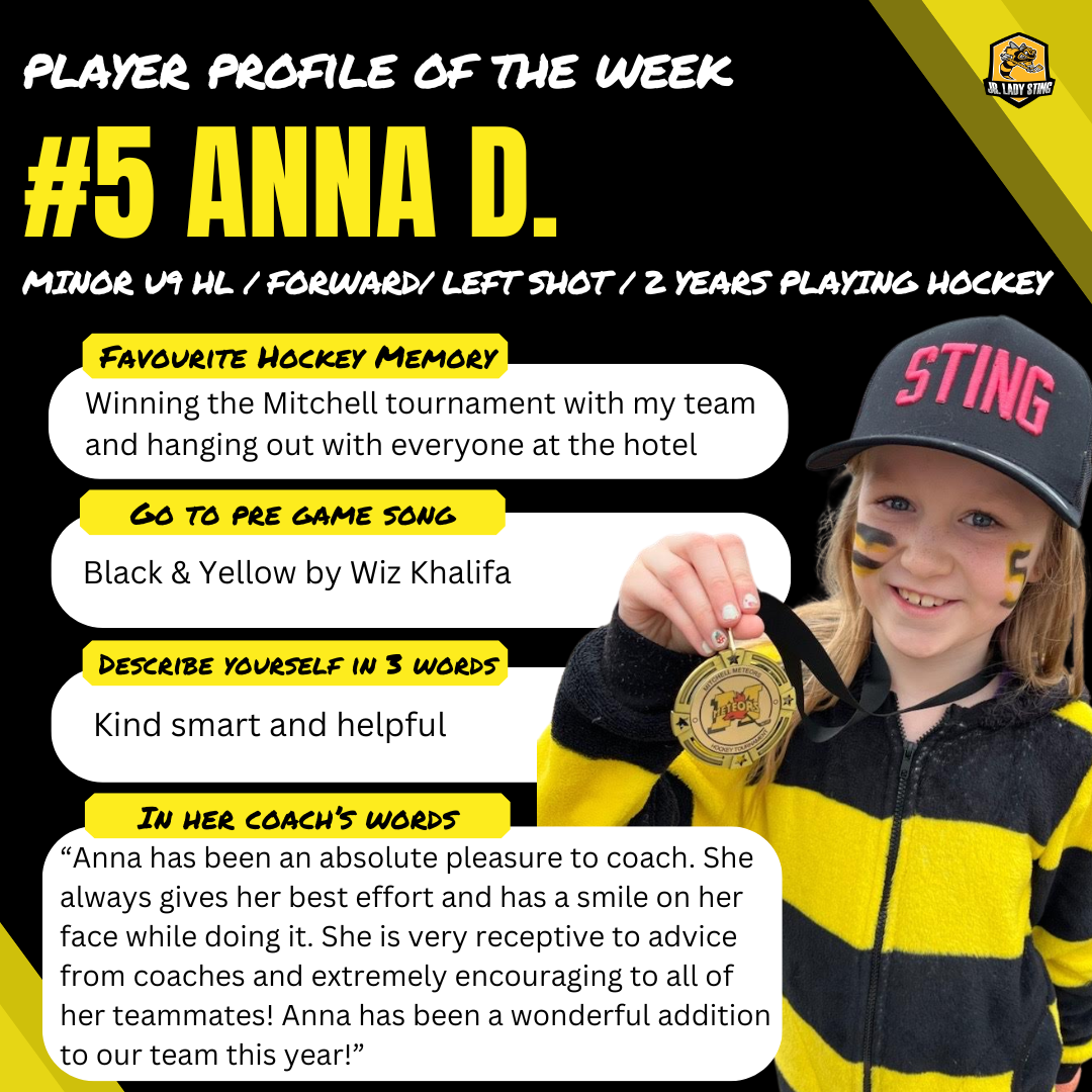 News > Player Profiles of the Week - Mar 11th (Sarnia Jr Lady Sting)