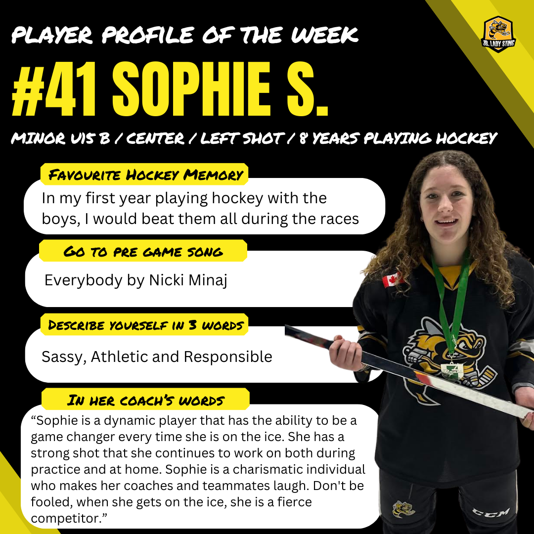 News > Player Profiles of the Week - Feb 26th (Sarnia Jr Lady Sting)